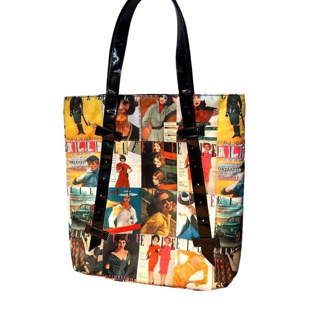Vintage Elle Magazine Covers Tote Handbag - Gem